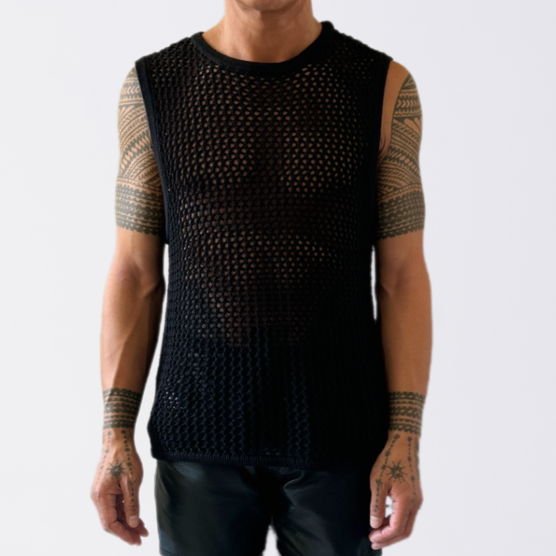 Open Knit Cotton Tank Top – ENDEMANN